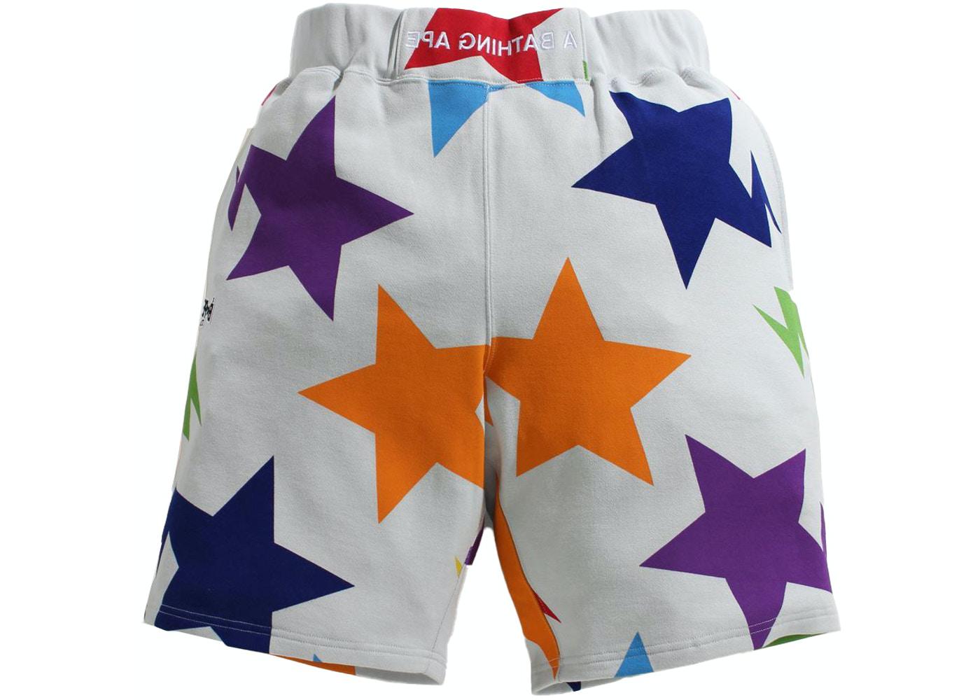 BAPE Sta Pattern Wide Fit Sweat Shorts Multi | BAPE - 슈프라이즈