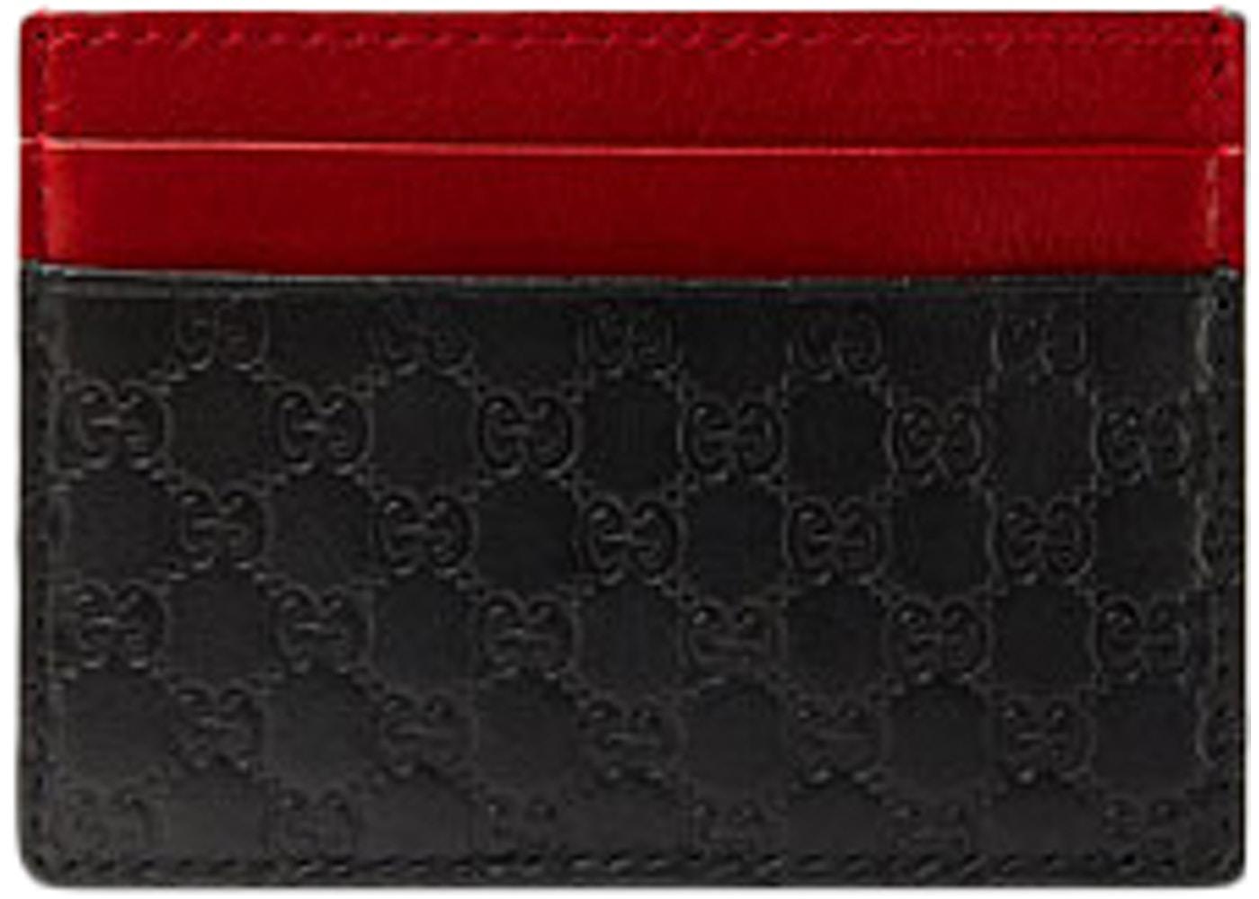 Gucci Card Case MicroGuccissima Black/Red/Green | GUCCI - 슈프라이즈