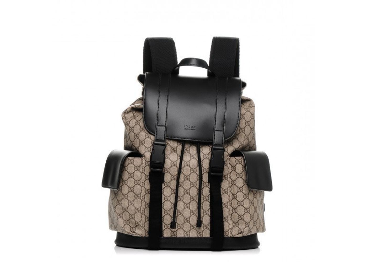 Gucci Soft Backpack Monogram GG Black/Brown | GUCCI - 슈프라이즈