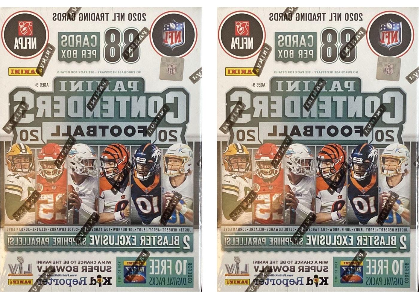 Panini Football Fanatics Blaster Box 88 Cards 2x Lot 2020 Panini Contenders