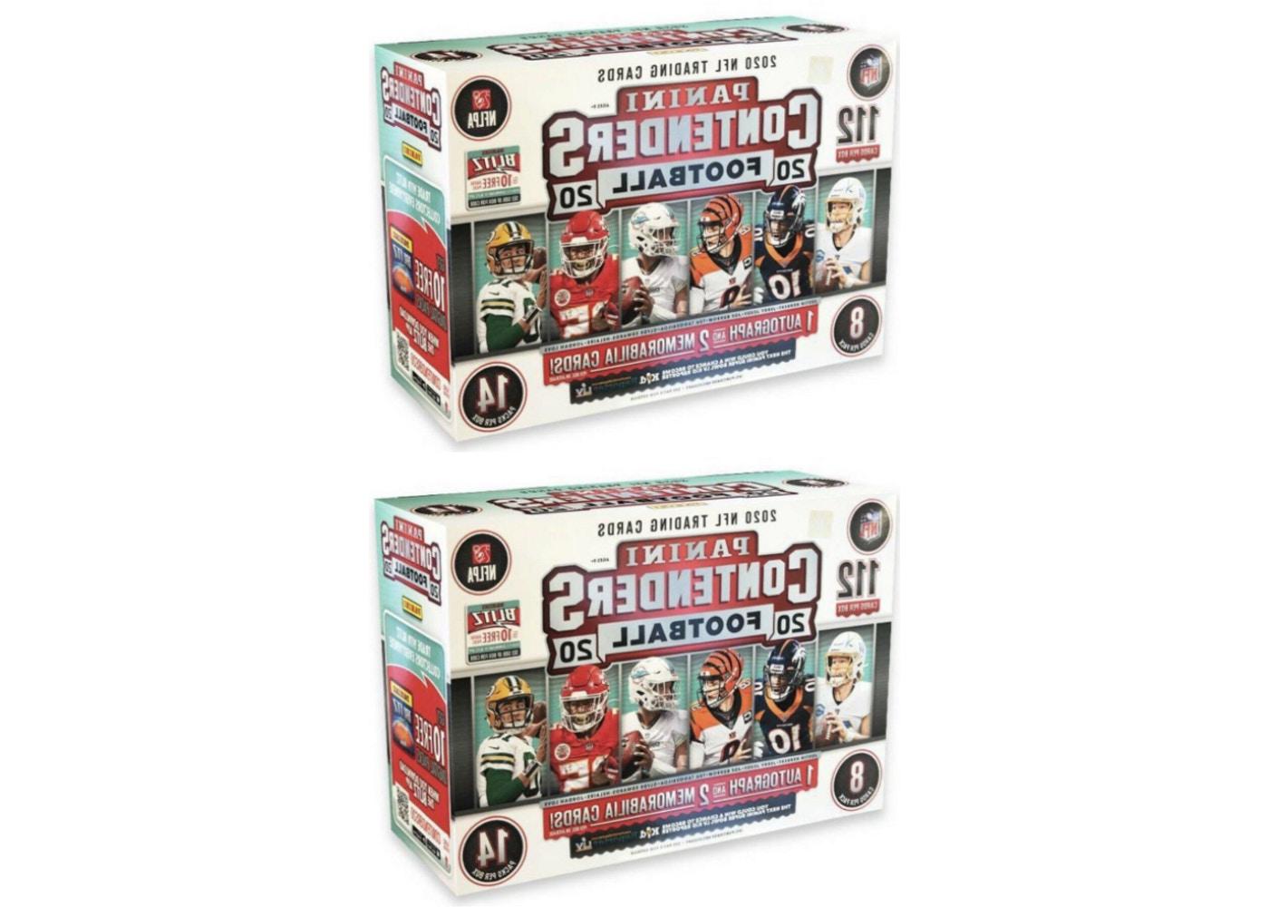 Panini Football Mega Box (14 Packs) 2x Lot 2020 Panini Contenders