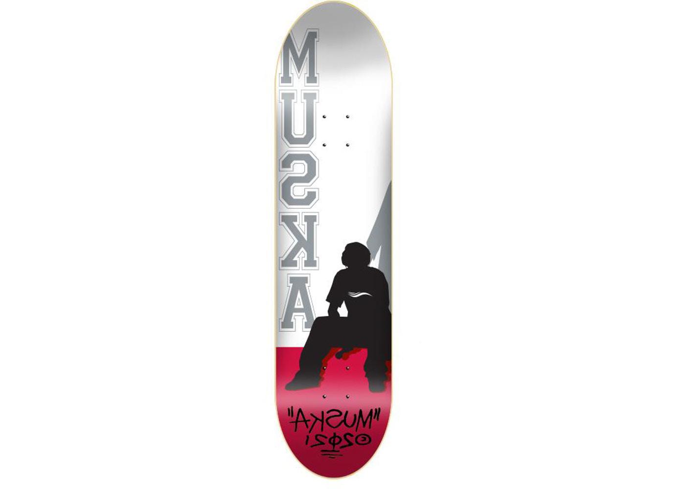 Shorty's Original Muska Silhouette 8.0 Signed Skateboard Deck Red ...
