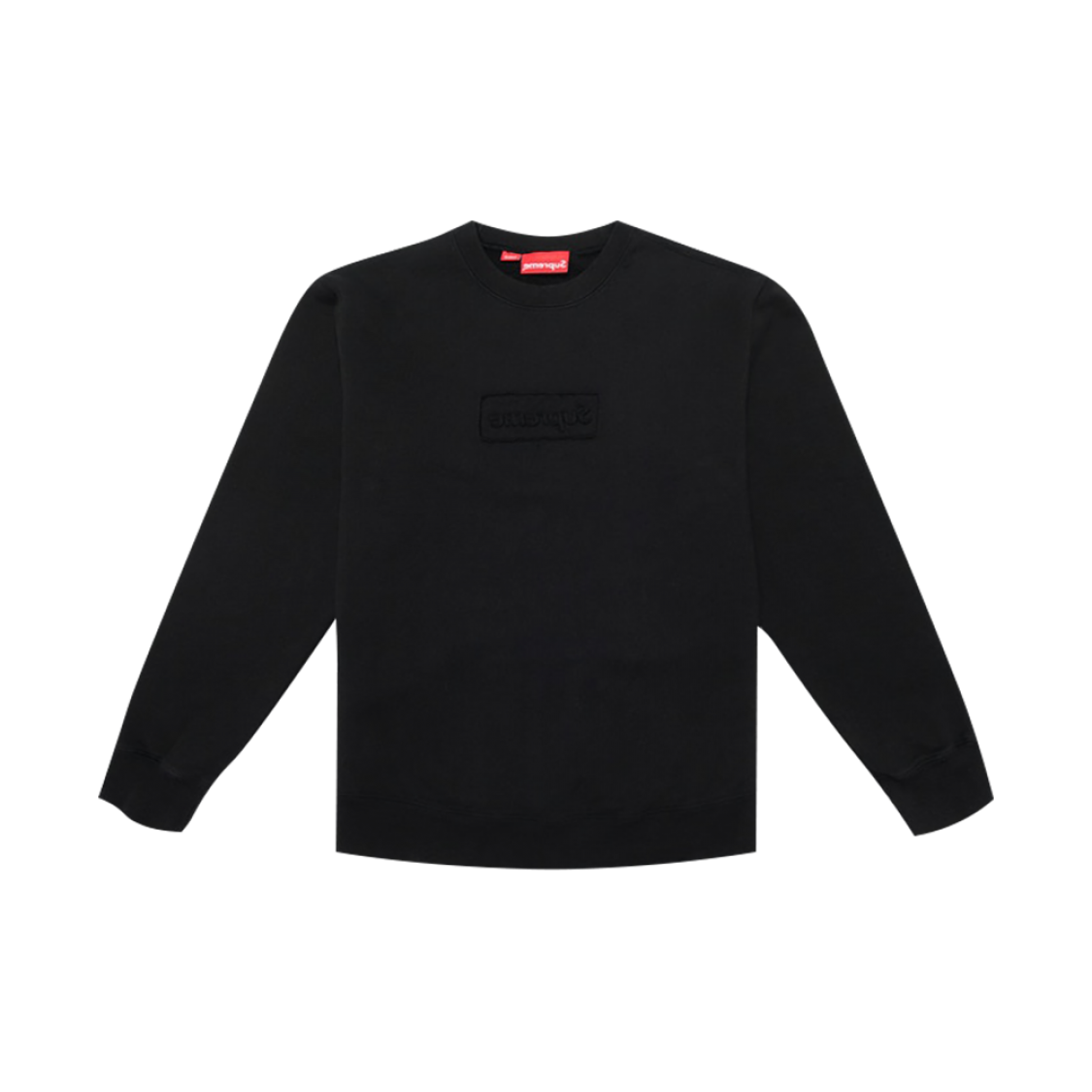 슈프림 컷아웃 로고 크루넥 블랙 | SUPREME - 슈프라이즈