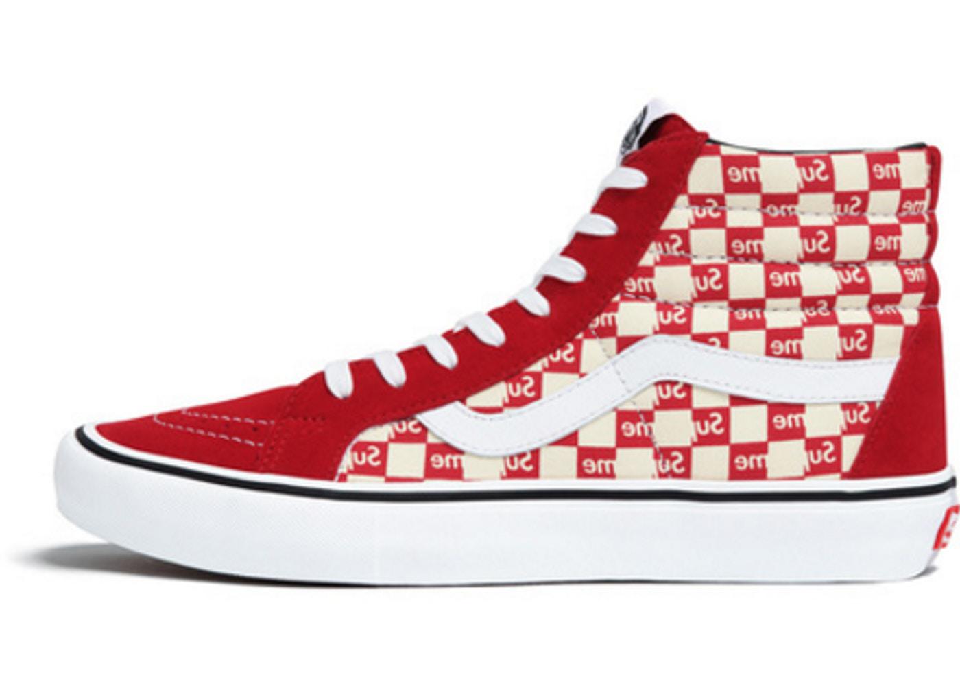 Vans Sk8-Hi Supreme Red Checker Logo | VANS - 슈프라이즈