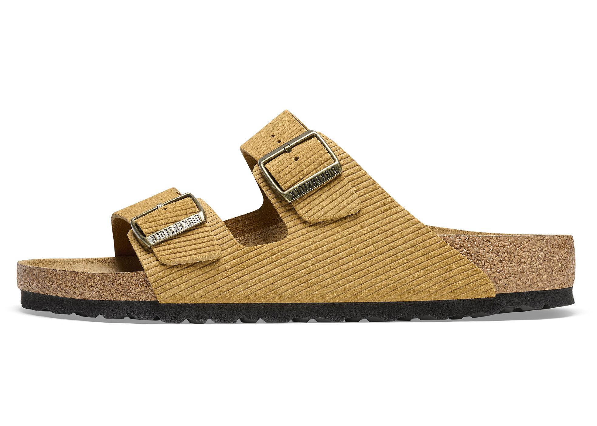 Birkenstock Arizona Embossed Corduroy Suede Cork Brown 1026094 ...