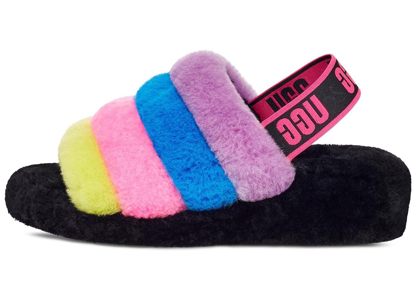 UGG Fluff Yeah Slide Black Taffy Pink Multi (W) 1097169-BTPM | UGG - 슈프라이즈