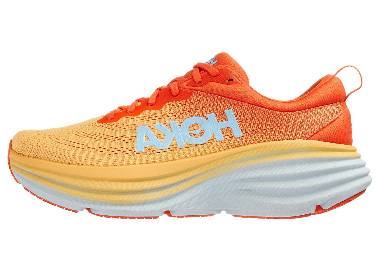 Hoka One One Bondi 8 Puffin's Bill Orange Amber Yellow
