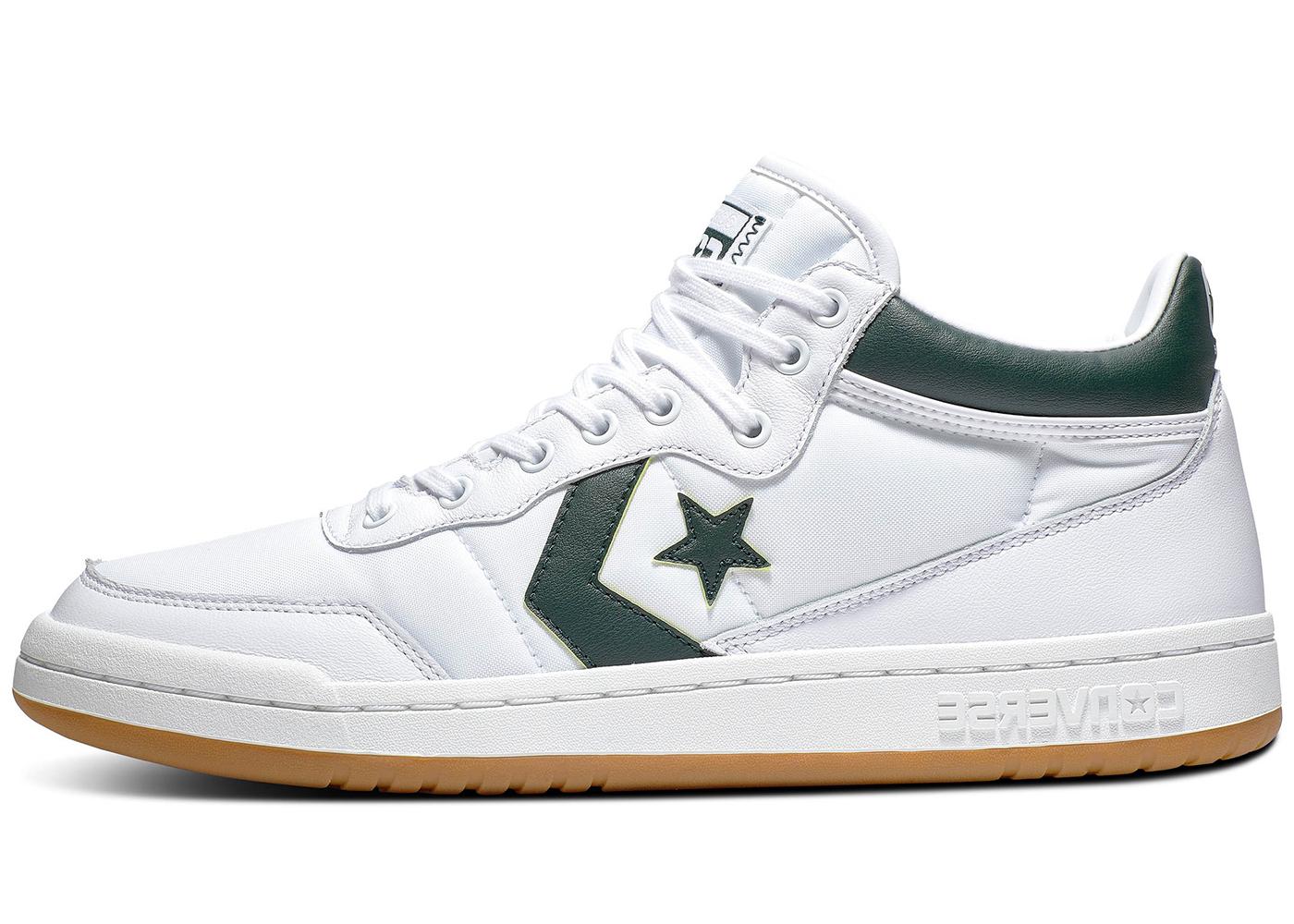 Converse Fastbreak Pro Mid White Deep Emerald 166247C | CONVERSE - 슈프라이즈