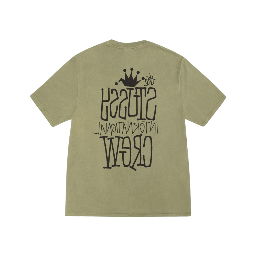 스투시 크라운 인터내셔널 피그먼트 다이드 티셔츠 올리브 (24SS) 1905043 | STUSSY - 슈프라이즈