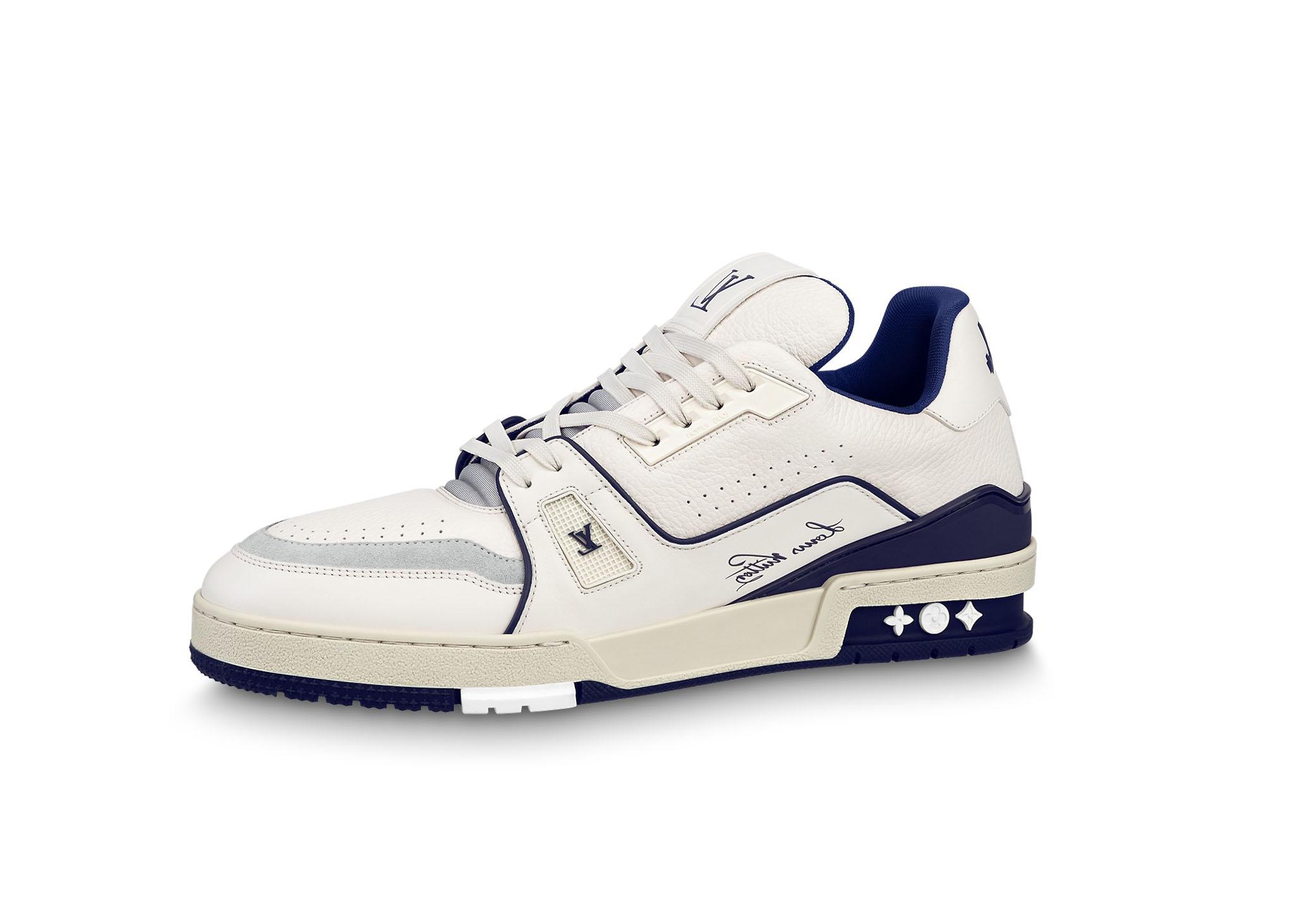 Louis Vuitton Trainer #54 Signature White Marine 1ABNIL | LOUIS VUITTON ...
