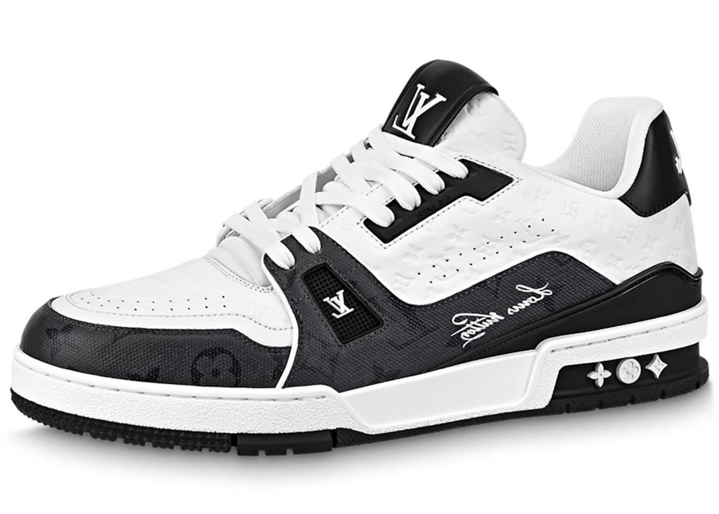 Louis Vuitton Trainer Black White Mini Monogram 1ABOGP | LOUIS VUITTON ...