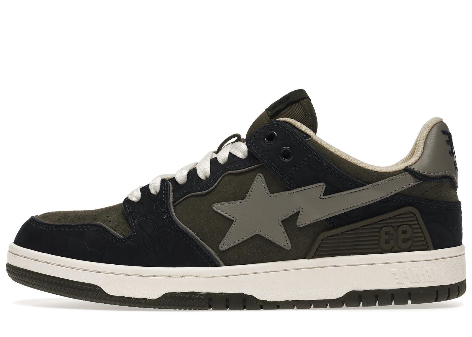 A Bathing Ape Bape SK8 Sta Army Green Dark Blue 1H80-191-019 | BAPE - 슈프라이즈