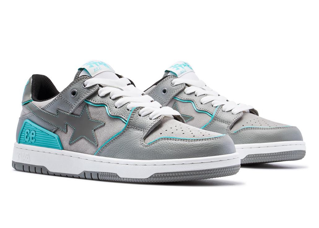 A Bathing Ape Bape SK8 Sta Grey Turquoise 1I70-191-011 | BAPE - 슈프라이즈