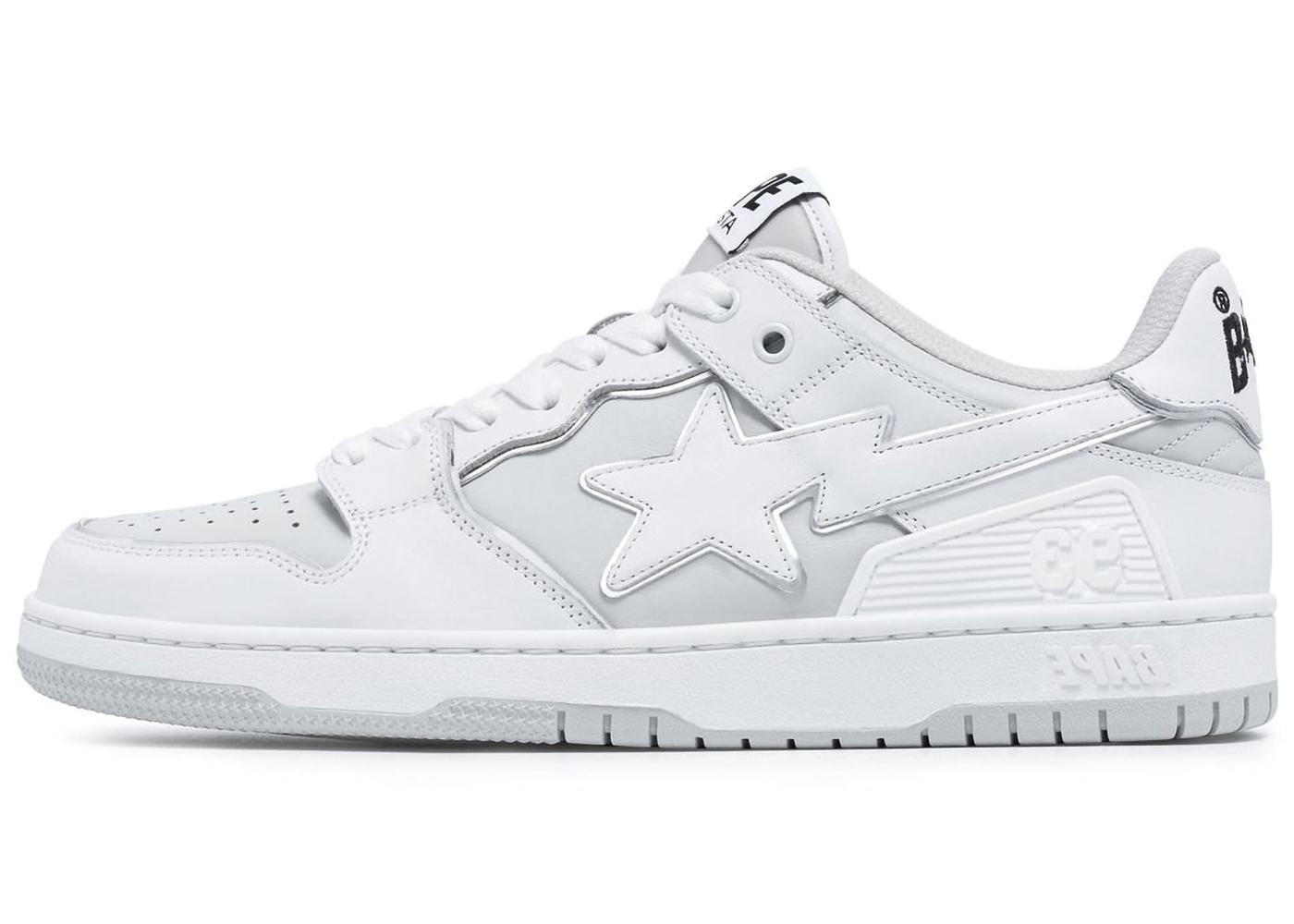 A Bathing Ape Bape SK8 Sta White Silver Grey 1J30-291-025 | BAPE - 슈프라이즈