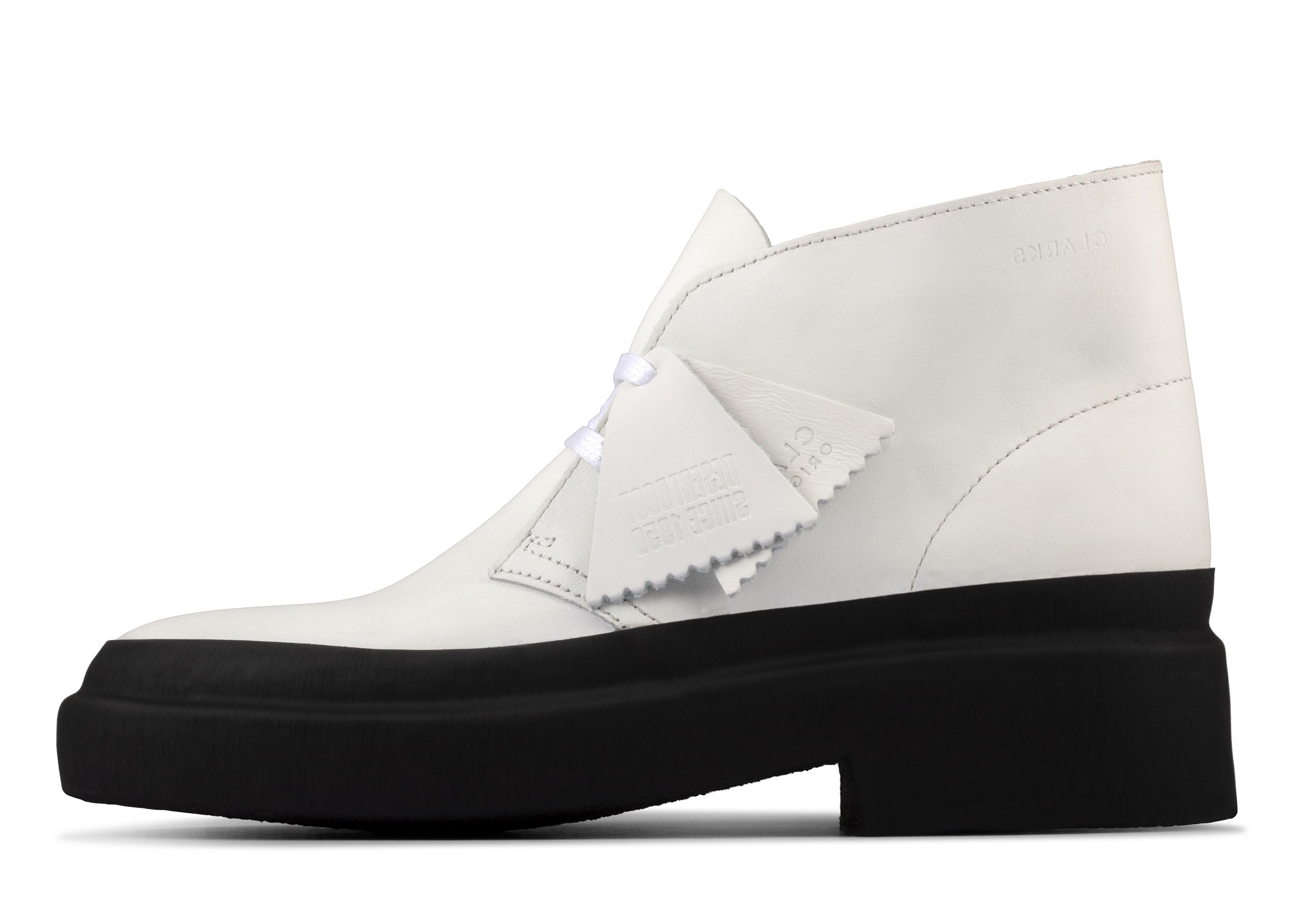 Clarks Originals Desert Galosh White Leather 26156082 | CLARKS - 슈프라이즈