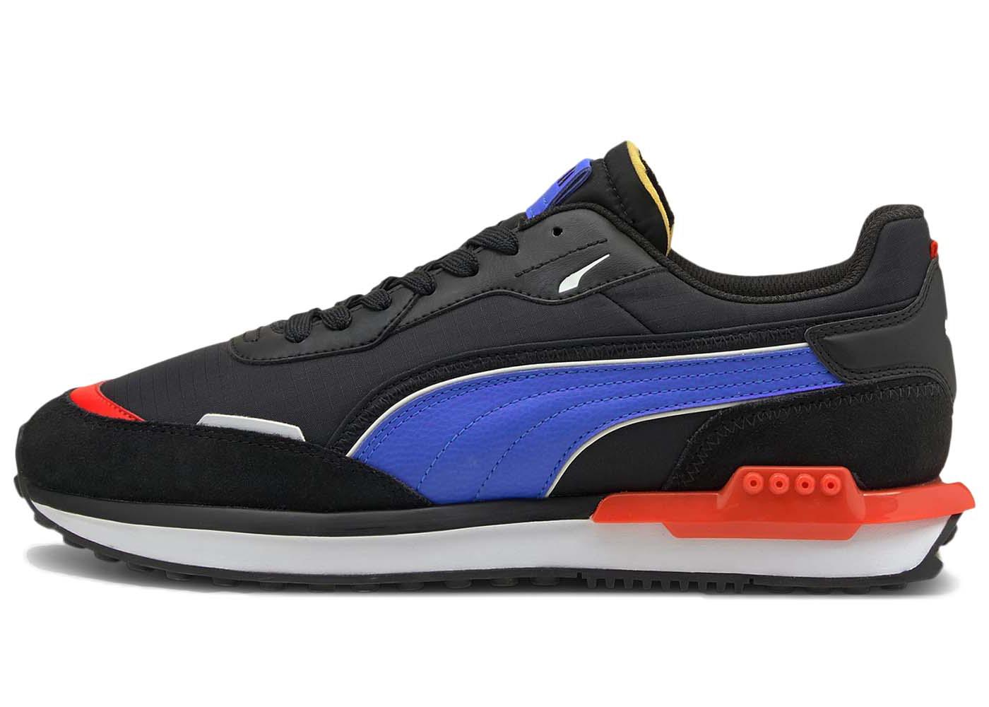 Puma City Rider Electric Black Blue Red