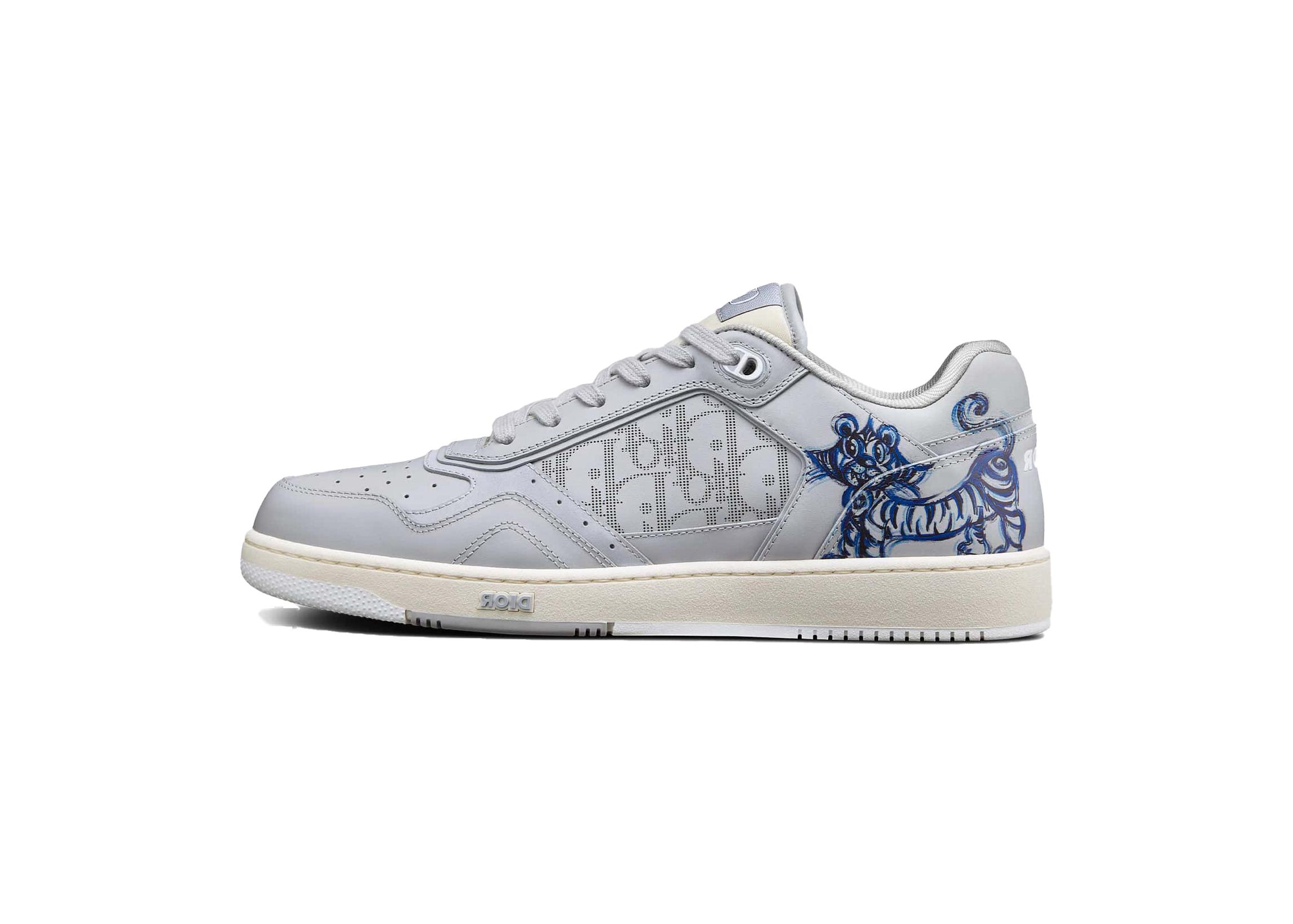 Dior B27 Kenny Scharf Low Top Blue Tiger Print 3SN272ZMG_H861 | DIOR ...