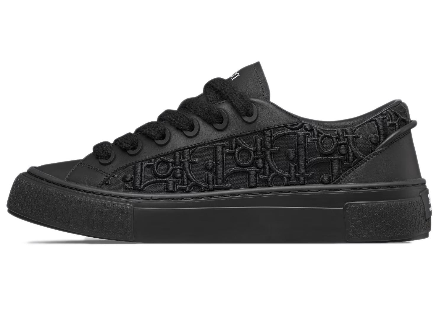 Dior B33 Sneaker Black Smooth Calfskin Oblique Raised Embroidery ...