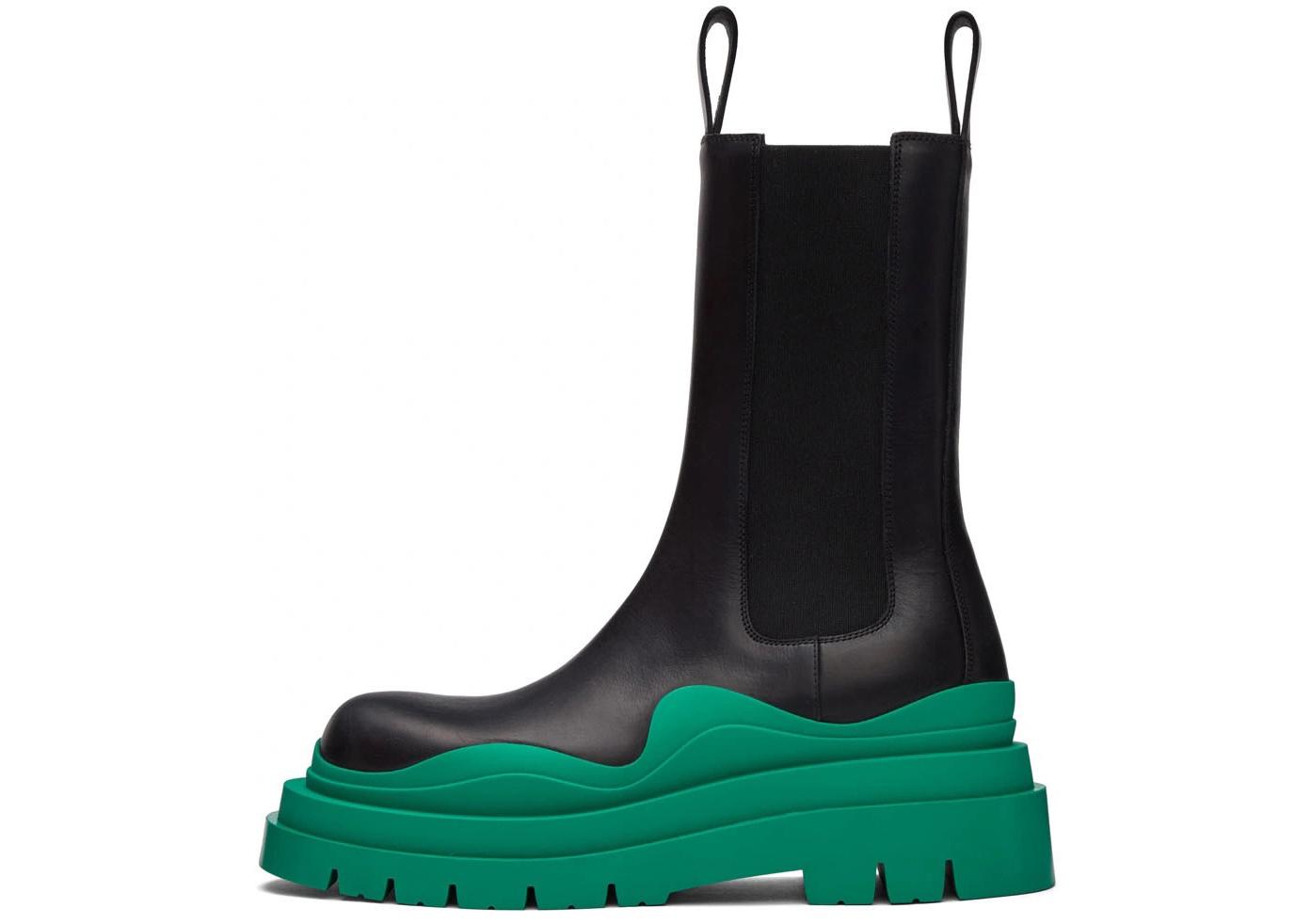 Bottega Veneta Leather Tire Chunky-Sole Chelsea Boot Black Acid ...