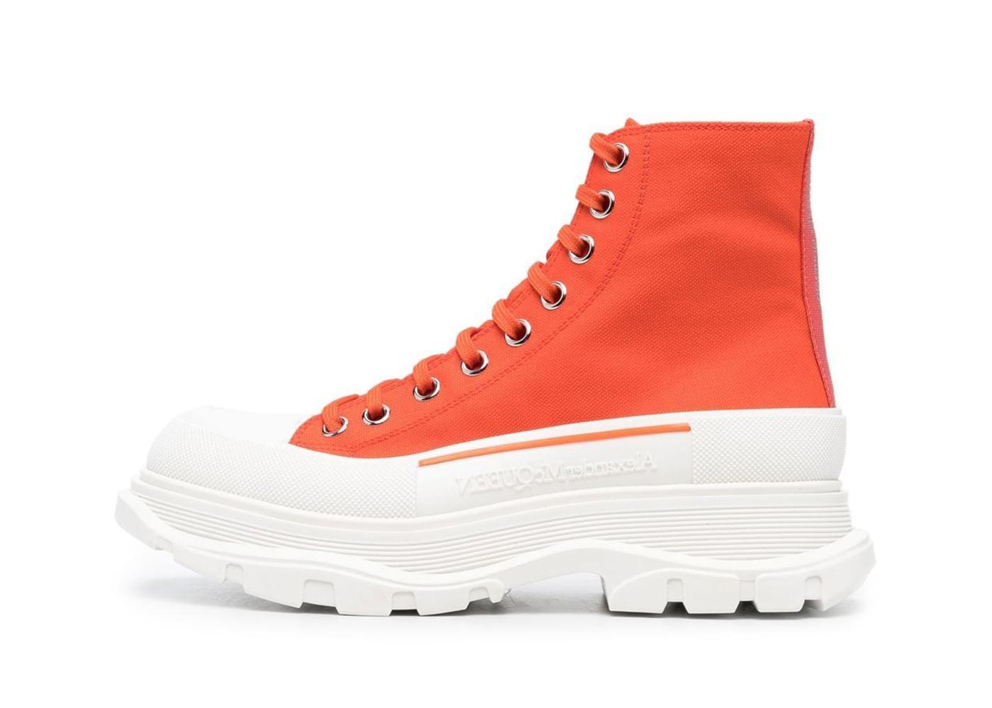Alexander McQueen Tread Slick Boot Burnt Orange White (W) 697080W4MV2 ...