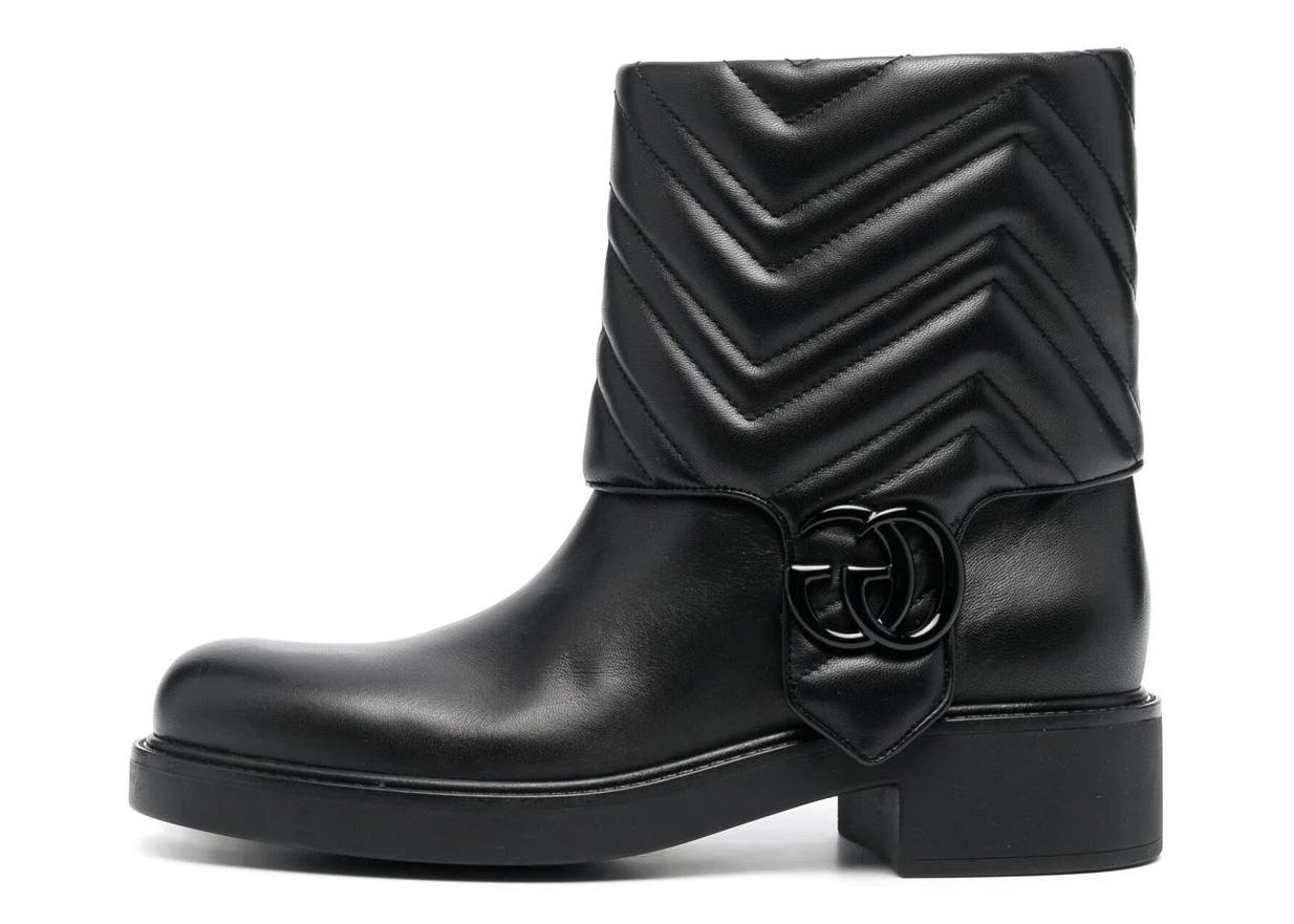 Gucci GG Leather Ankle Boot Black (Women's) 701822-BKO60-1000 | GUCCI ...