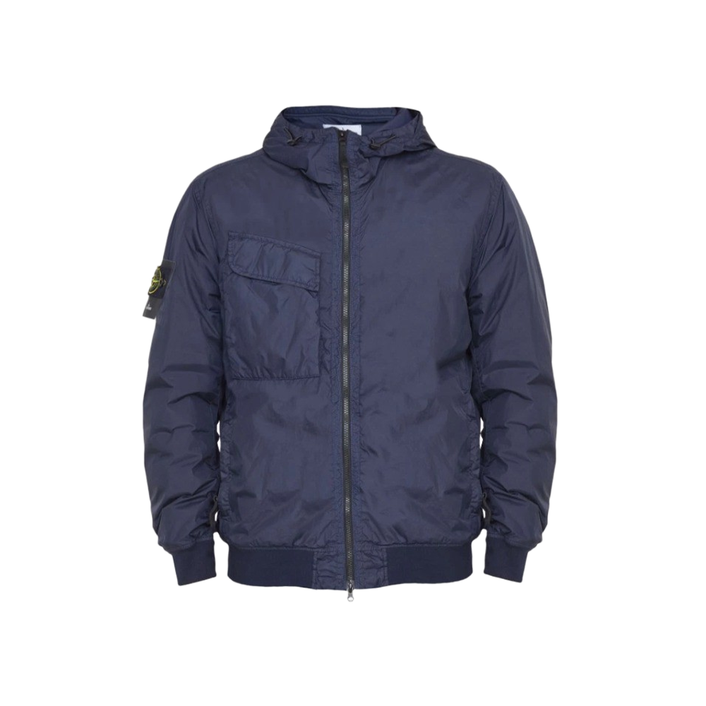 스톤 아일랜드 40723 크링클랩스 후드 다운 재킷 네이비 블루 (22FW)