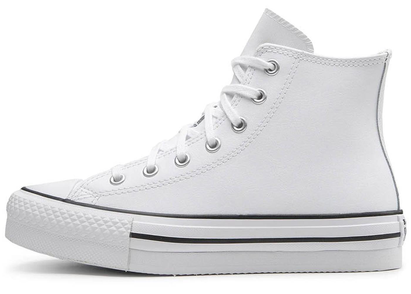 Converse Chuck Taylor All Star Eva Lift Hi Leather White Natural Ivory ...