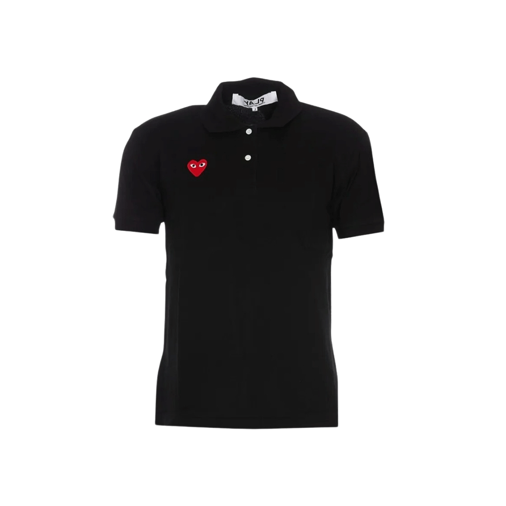 꼼데가르송 플레이 레드 하트 폴로 셔츠 블랙 AX-T006-051-1 | CDG PLAY - 슈프라이즈