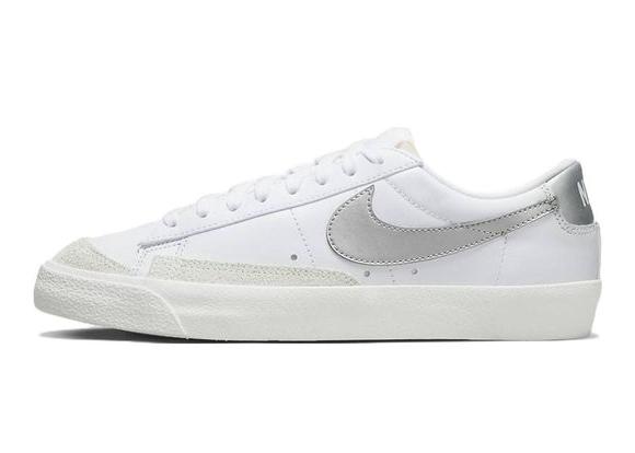 Nike Blazer Low 77 White Metallic Silver (W)