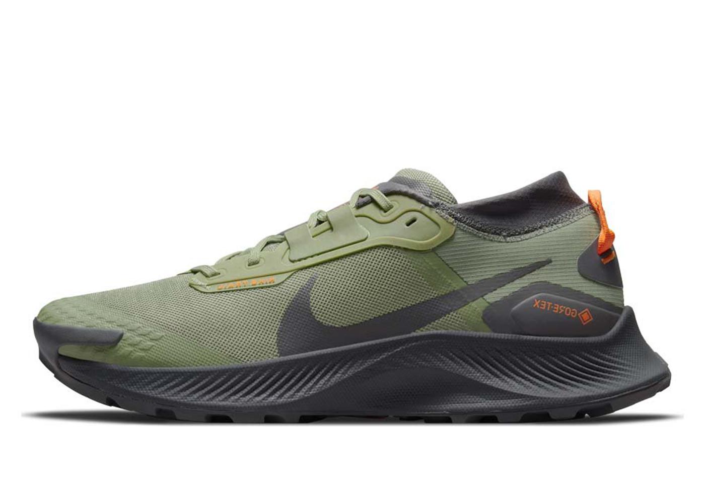 Nike Pegasus Trail 3 Gore-Tex Oil Green Iron Grey Total Orange DO6728 ...