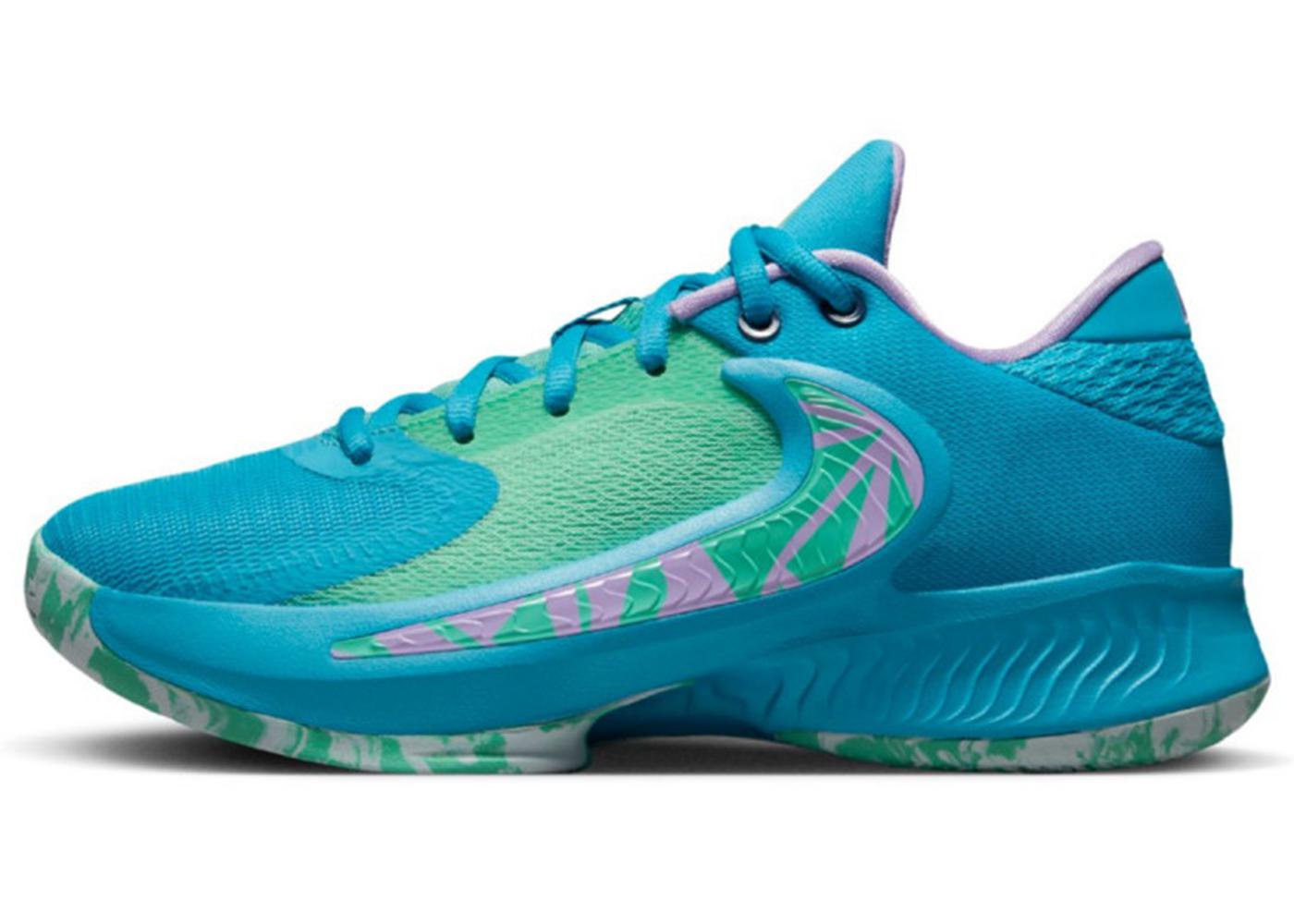 Nike Zoom Freak 4 Laser Blue Light Menta (GS) DQ0553-400 | NIKE - 슈프라이즈