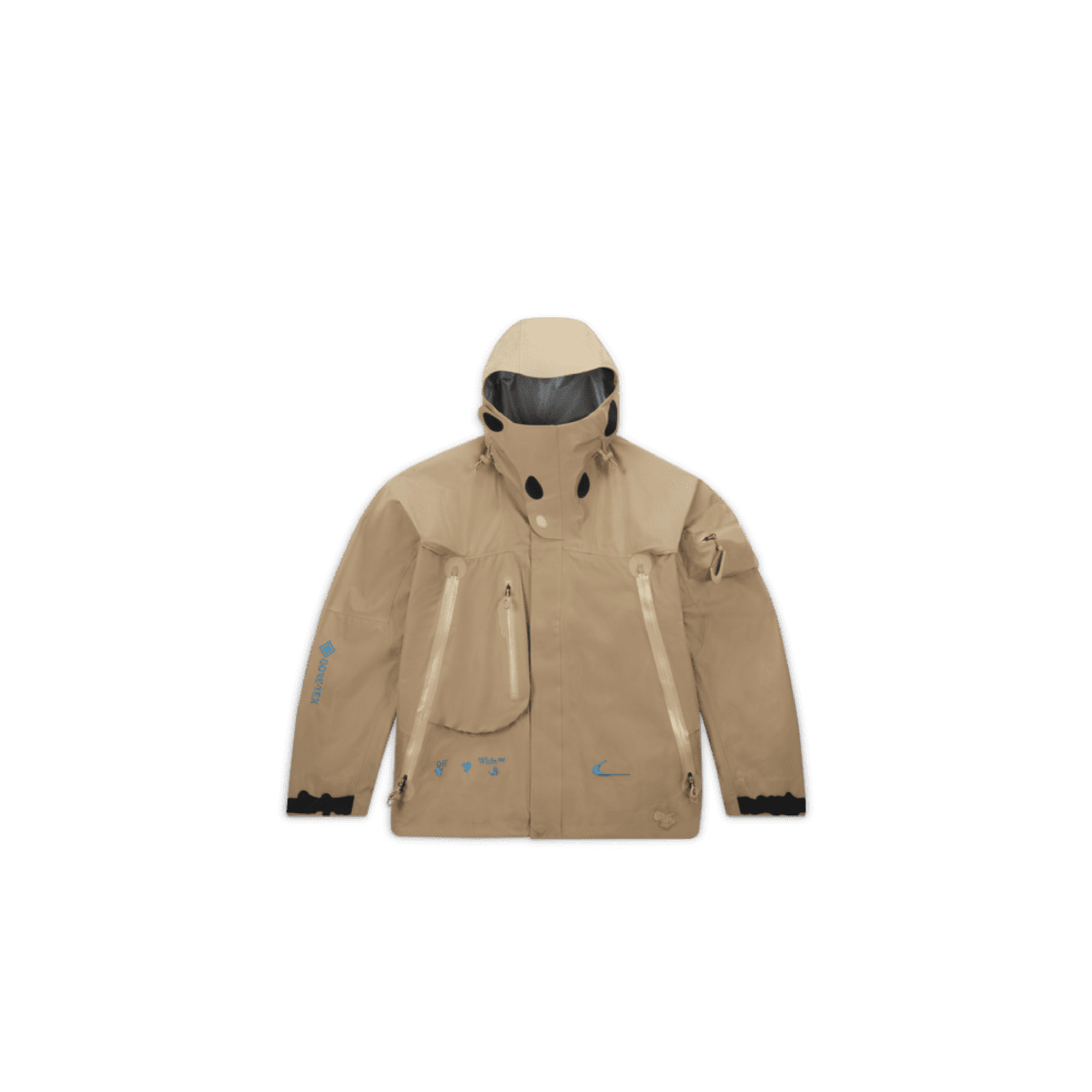 오프화이트 x 나이키 멘즈 자켓 고어텍스 카키 (아시아) DQ6457-247 | NIKE - 슈프라이즈