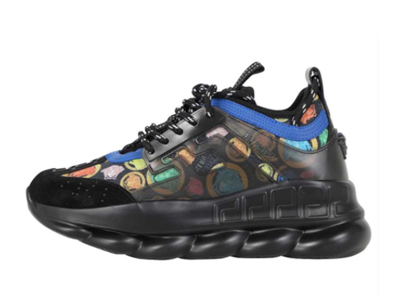 Versace Chain Reaction Diamond Print Black Blue Multi DSU7071E-D27TCG ...