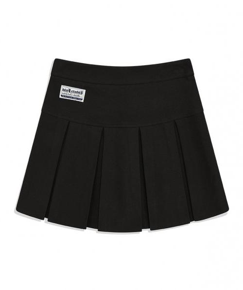 [우먼 라인] 베이직 로고 플리츠 스커트 블랙 EB2302SR01BK | EBBETS FIELD - 슈프라이즈