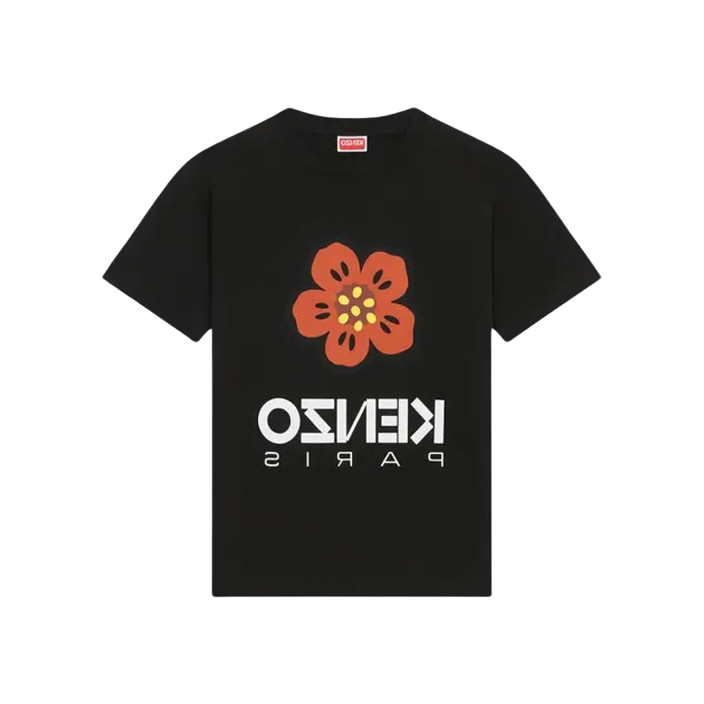 겐조 보케 플라워 루즈 티셔츠 블랙 (W) FD52TS0394SO-99J | KENZO - 슈프라이즈