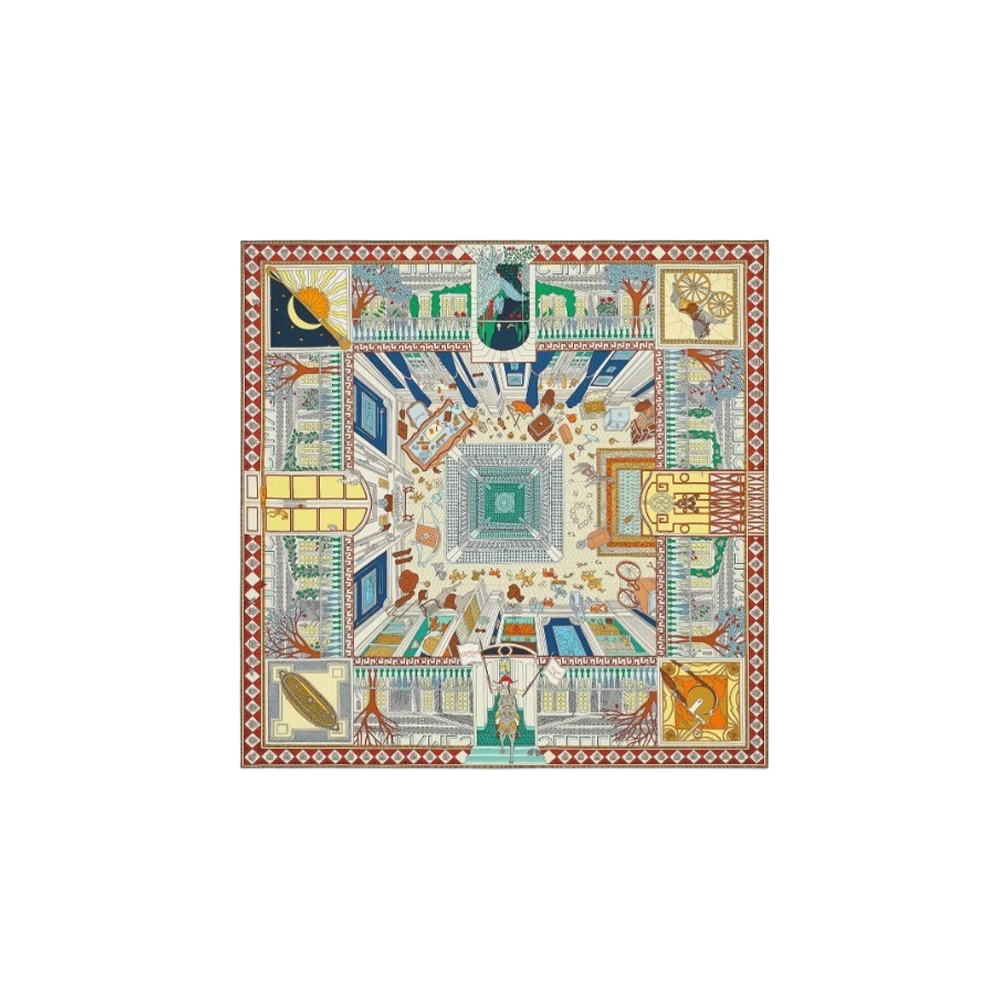 에르메스 오브젝트 드 큐리오시떼 스카프 90 베르트 죤 멀티컬러 (W) H003757S02 | HERMES - 슈프라이즈