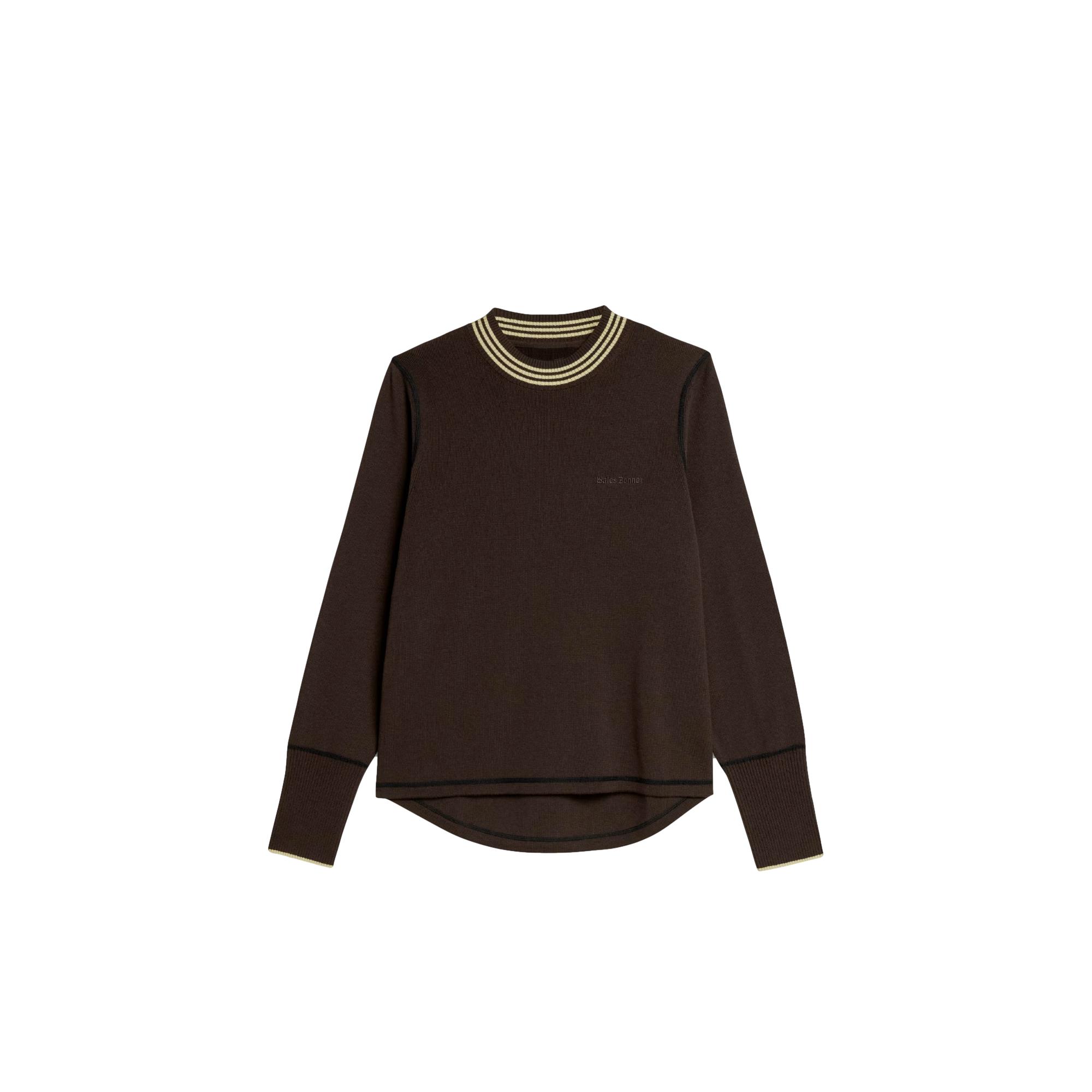 웨일스 보너 x 아디다스 오리지널스 긴팔 니트탑 다크 브라운 IN5953 | ADIDAS ORIGINALS - 슈프라이즈