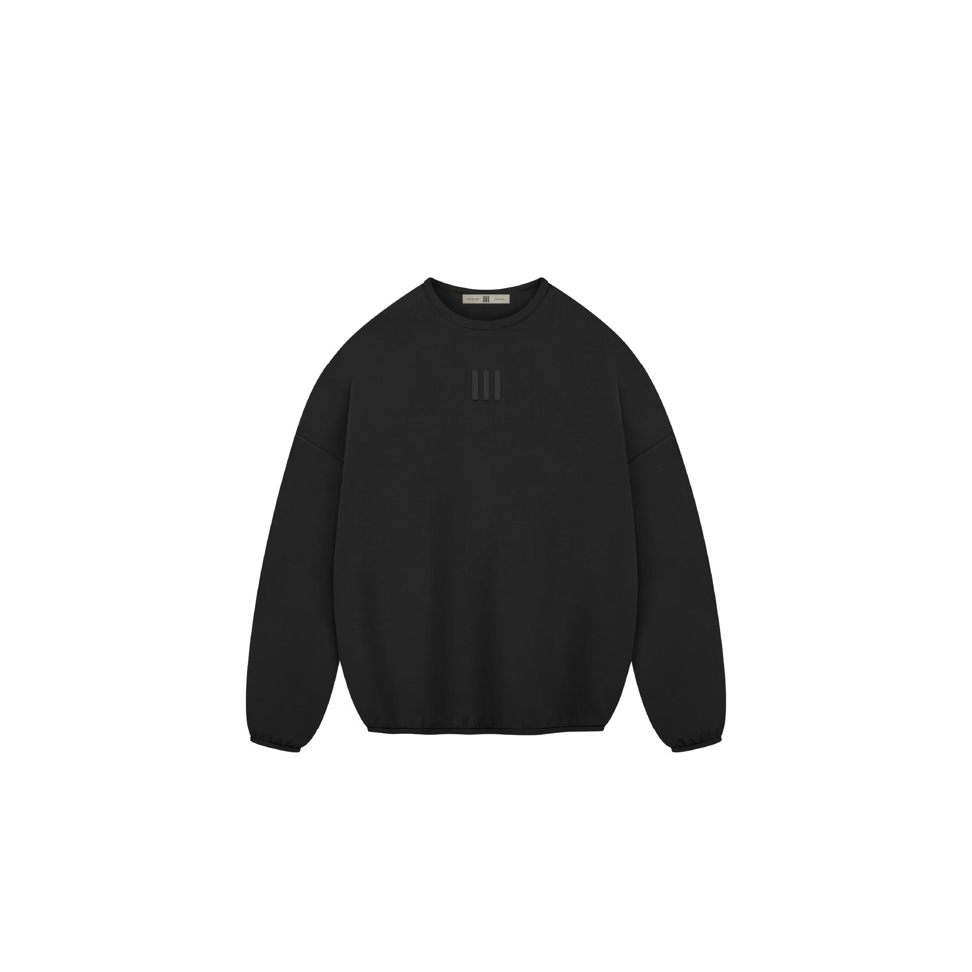 피어 오브 갓 애슬레틱스 스웨이드 플리스 크루넥 스웨트셔츠 블랙 IS8706 | FEAR OF GOD ATHLETICS - 슈프라이즈