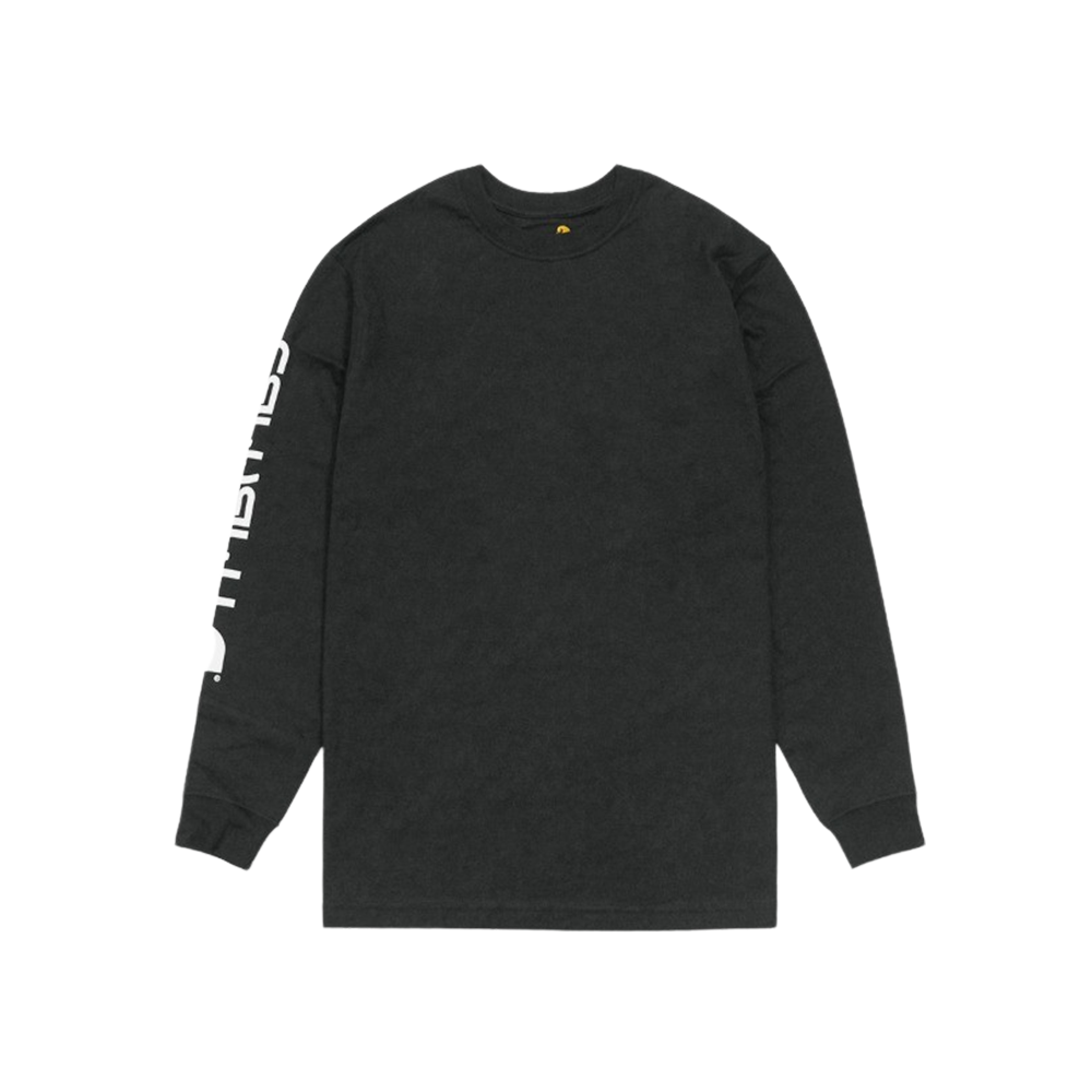 칼하트 루즈 핏 헤비웨이트 롱슬리브 로고 슬리브 그래픽 티셔츠 블랙 K231-BLK | CARHARTT - 슈프라이즈