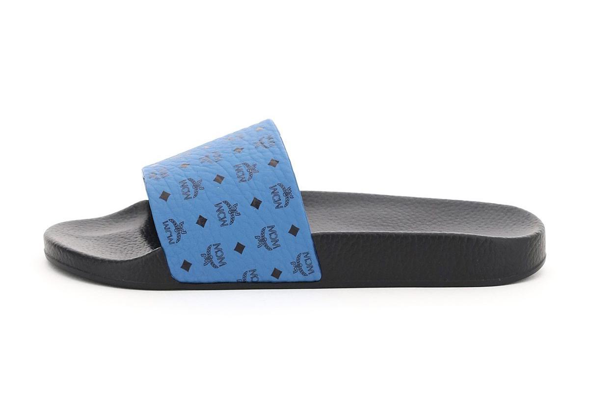 MCM Monogram Slides Blue Black MEX8AMM60H9 | MCM - 슈프라이즈