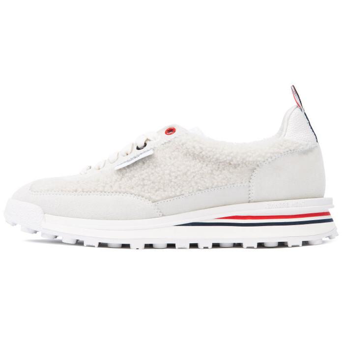톰브라운 셔링 레이스 루프 테크 러너 화이트 MFD239A-L0010-100 | THOM BROWNE - 슈프라이즈