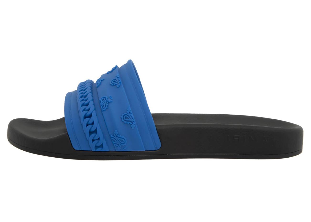 AMIRI Pool Slide Bandana Chain Blue Black MFF002-013 | AMIRI - 슈프라이즈