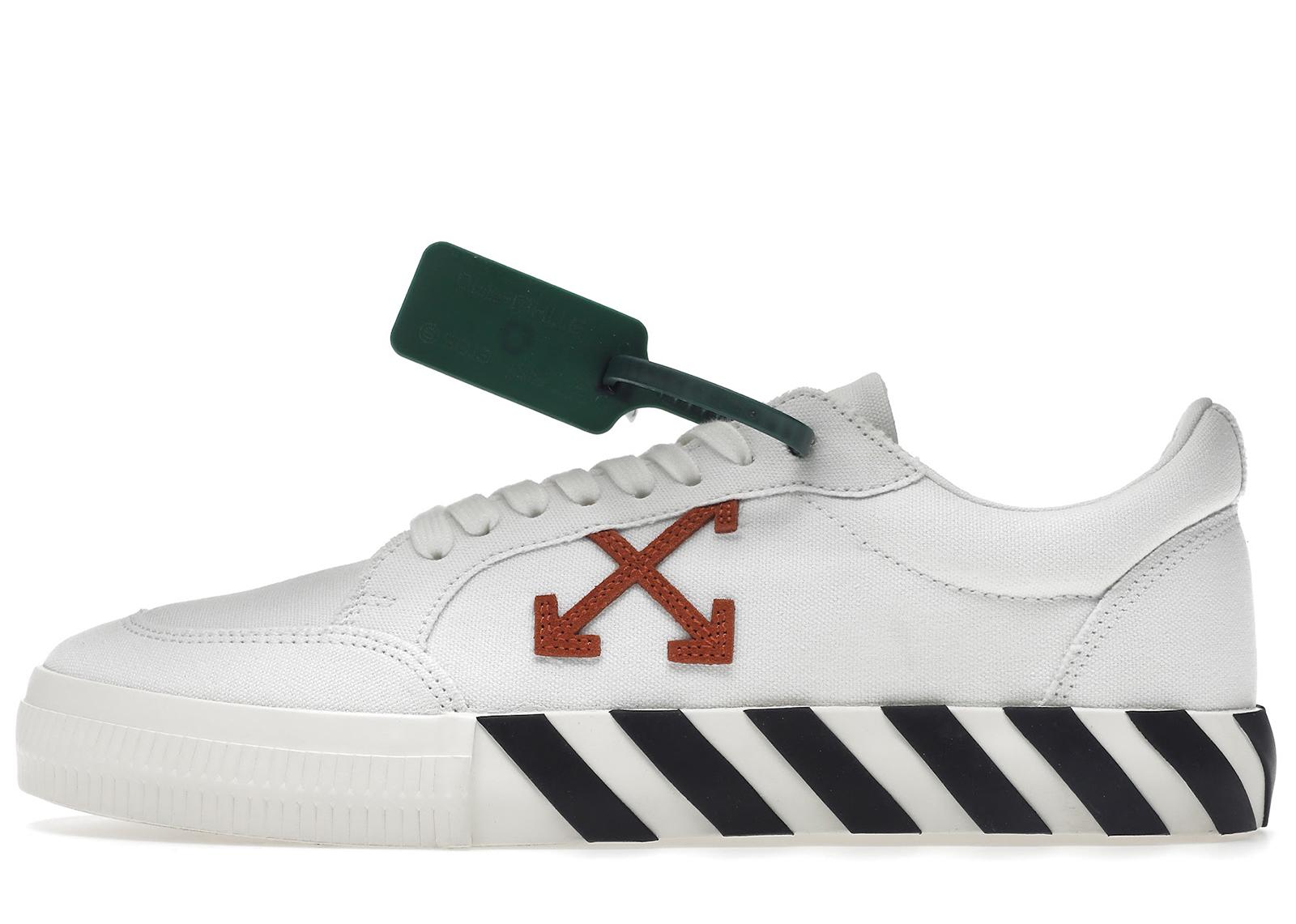 OFF-WHITE Vulc Low Canvas White Red Arrow Black OMIA085C99FAB0010125 ...