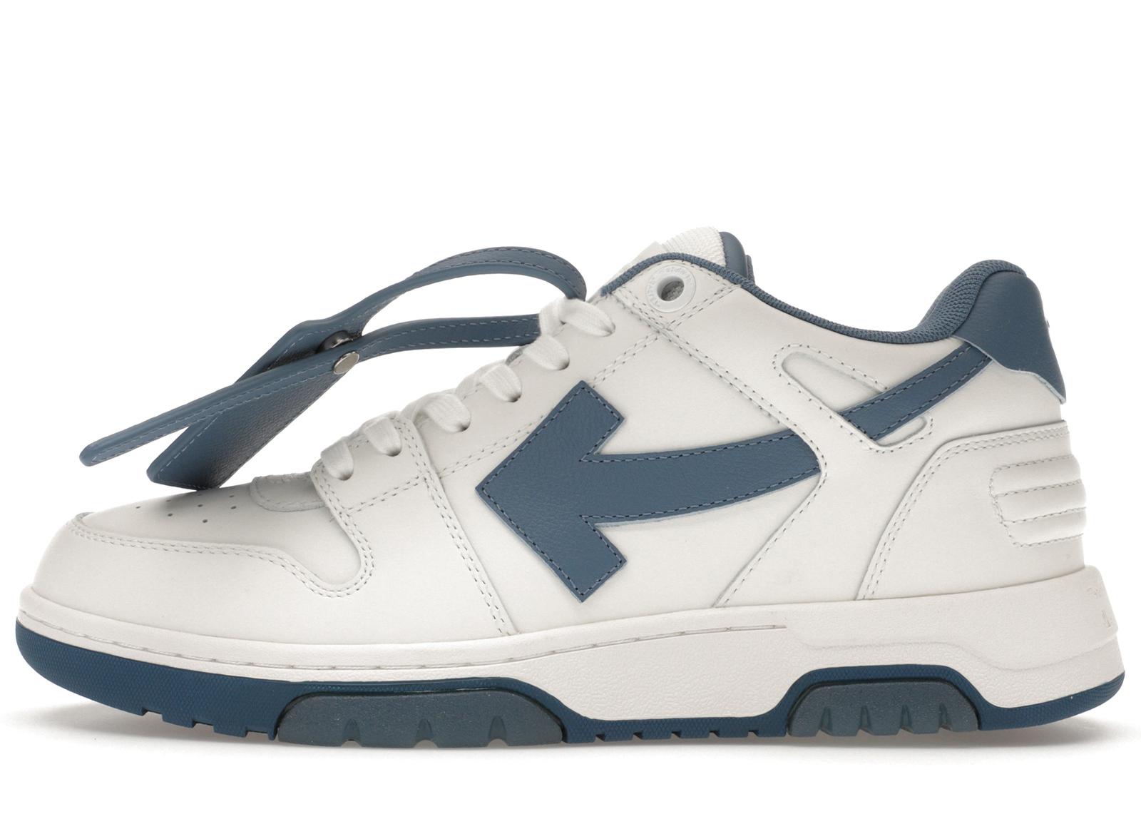 OFF-WHITE Out Of Office OOO Low White Navy Blue OMIA189S22LEA0010146 ...