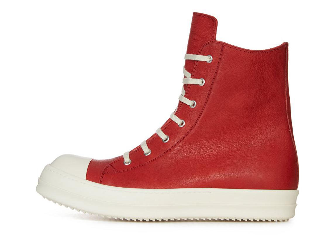 Rick Owens Lido Ramones High Top Red Milk SS24 RU01D3890LOO-311 | RICK ...