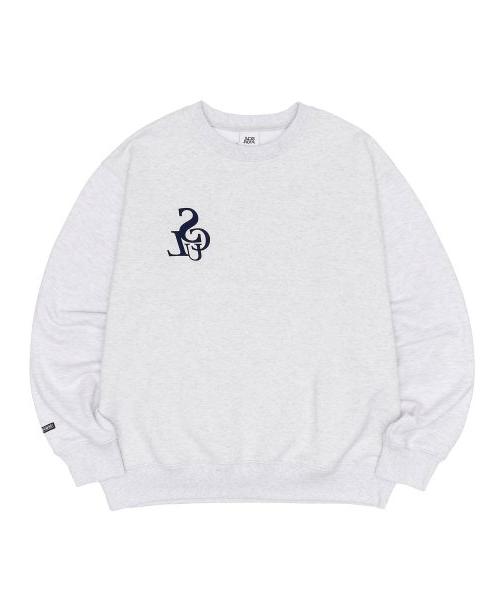 Flocking Symbol Logo Sweatshirt White Melange