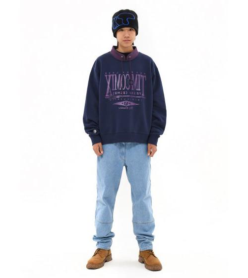 STRING CREWNECK NAVY TD06CR4337NA | TIMCOMIX - 슈프라이즈