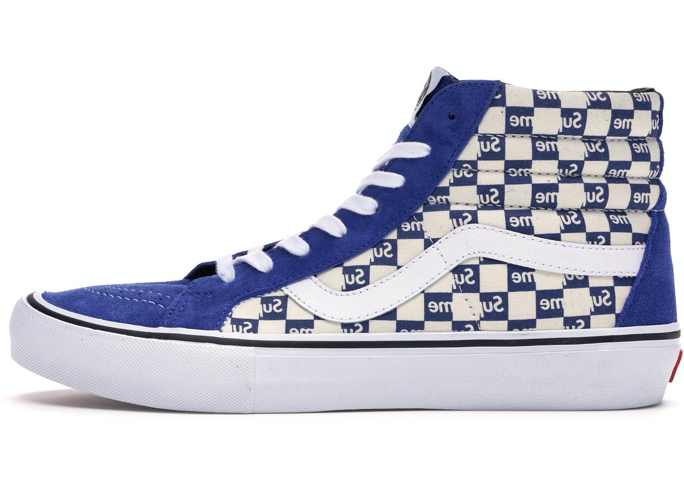 Vans Sk8-Hi Supreme Blue Checker Logo VN0A38Z3JLX | VANS - 슈프라이즈