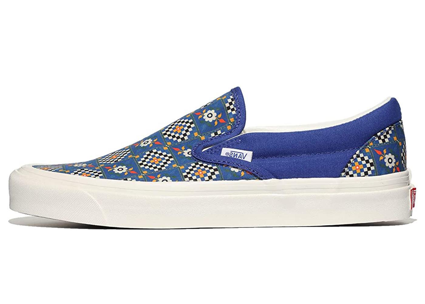Vans Classic Slip-On 98 DX Anaheim Factory Tile Checkerboard Blue ...