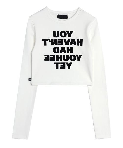 YOUHEE LETTERING LONG SLEEVE WHITE
